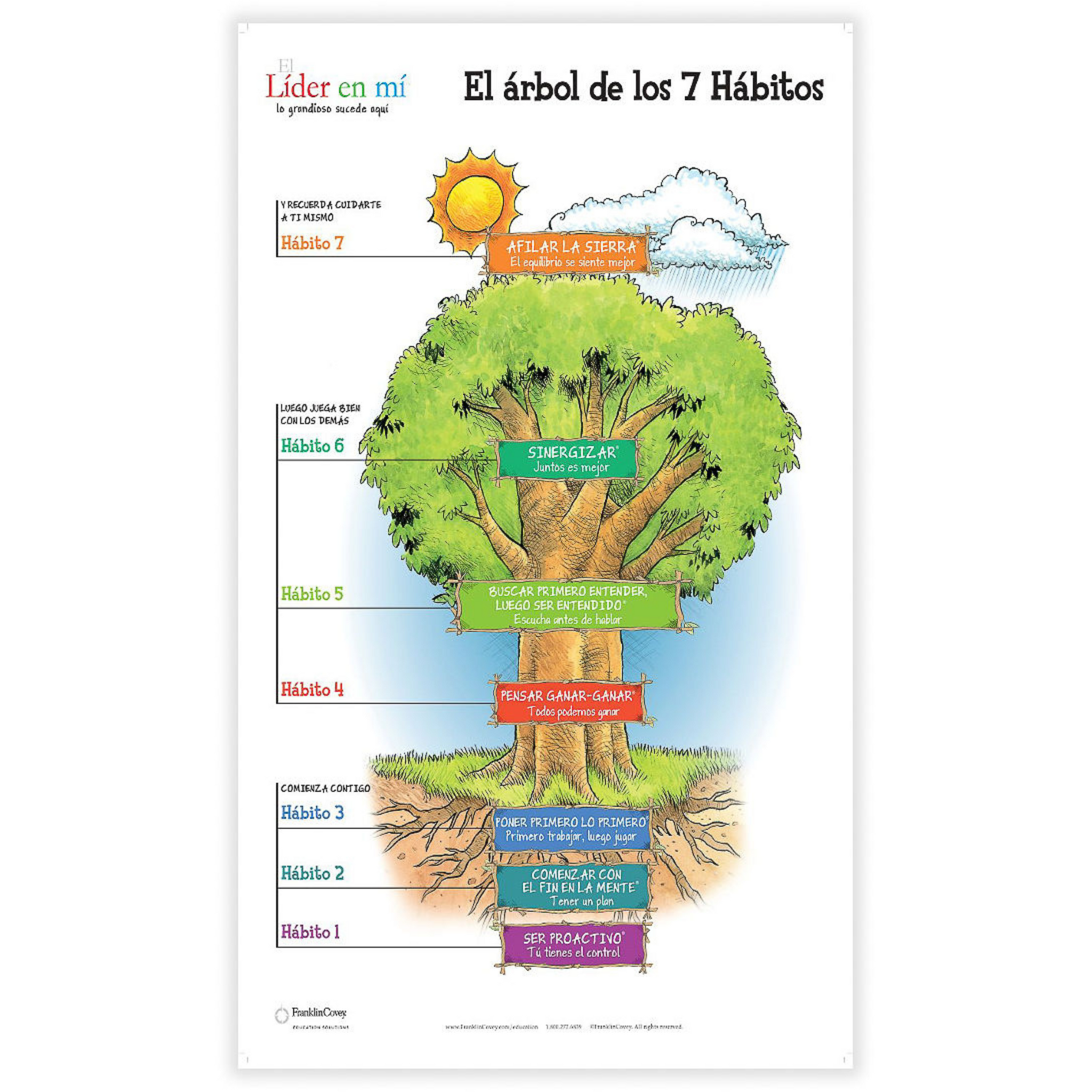 7 Habits® Leadership Tree Poster | ESP Version | Leader in Me Store